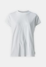 Marc O'Polo DENIM CUT ON SHORTSLEEVE ROUNDNECK - T-shirt basique - silky white/blanc - ZALANDO.FR