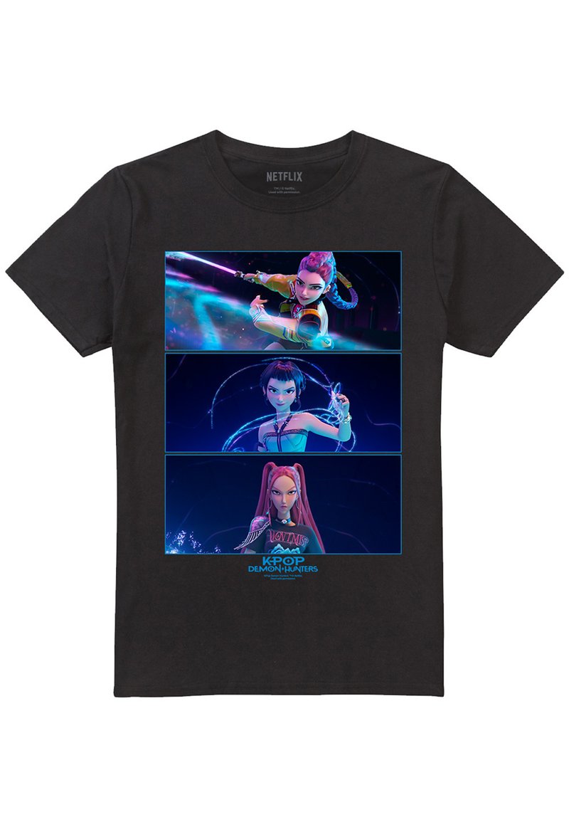 NETFLIX KPOP DEMON HUNTERS HUNTRIX FIGHTING - T-Shirt print - black ...