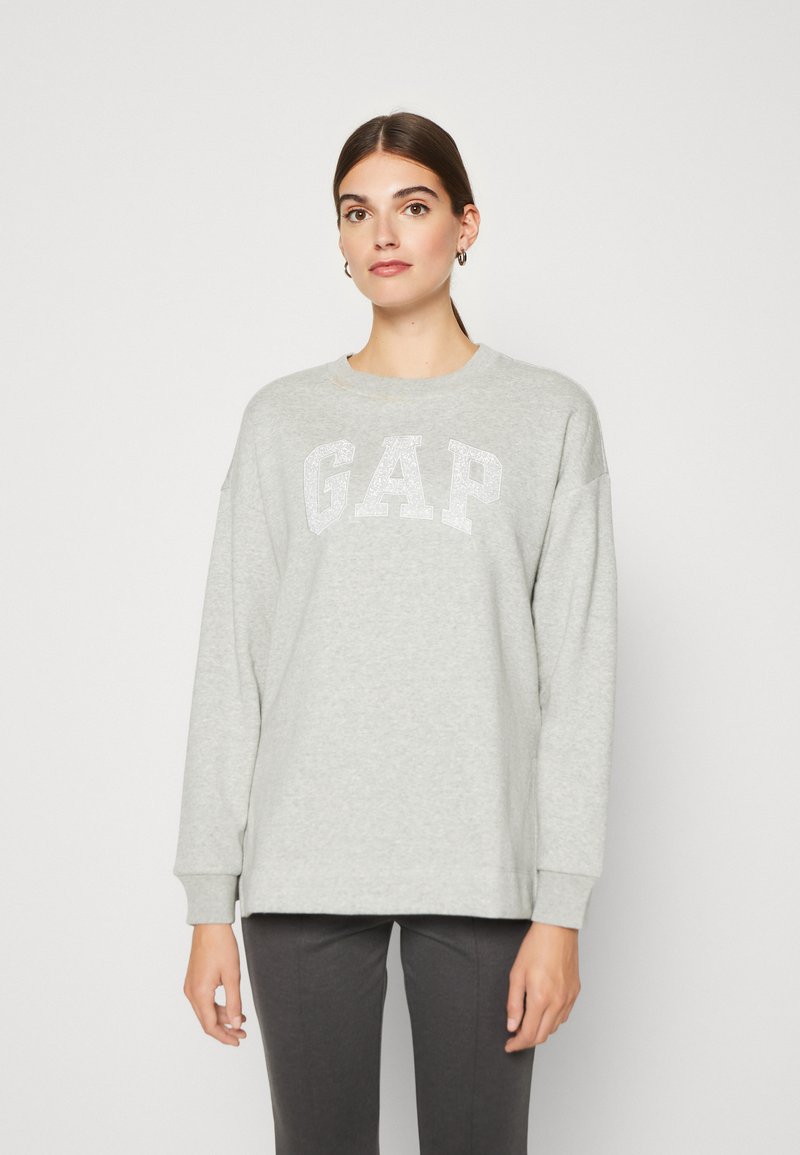 GAP HERITAGE CREW - Sweatshirt - light heather grey shine/light grey ...