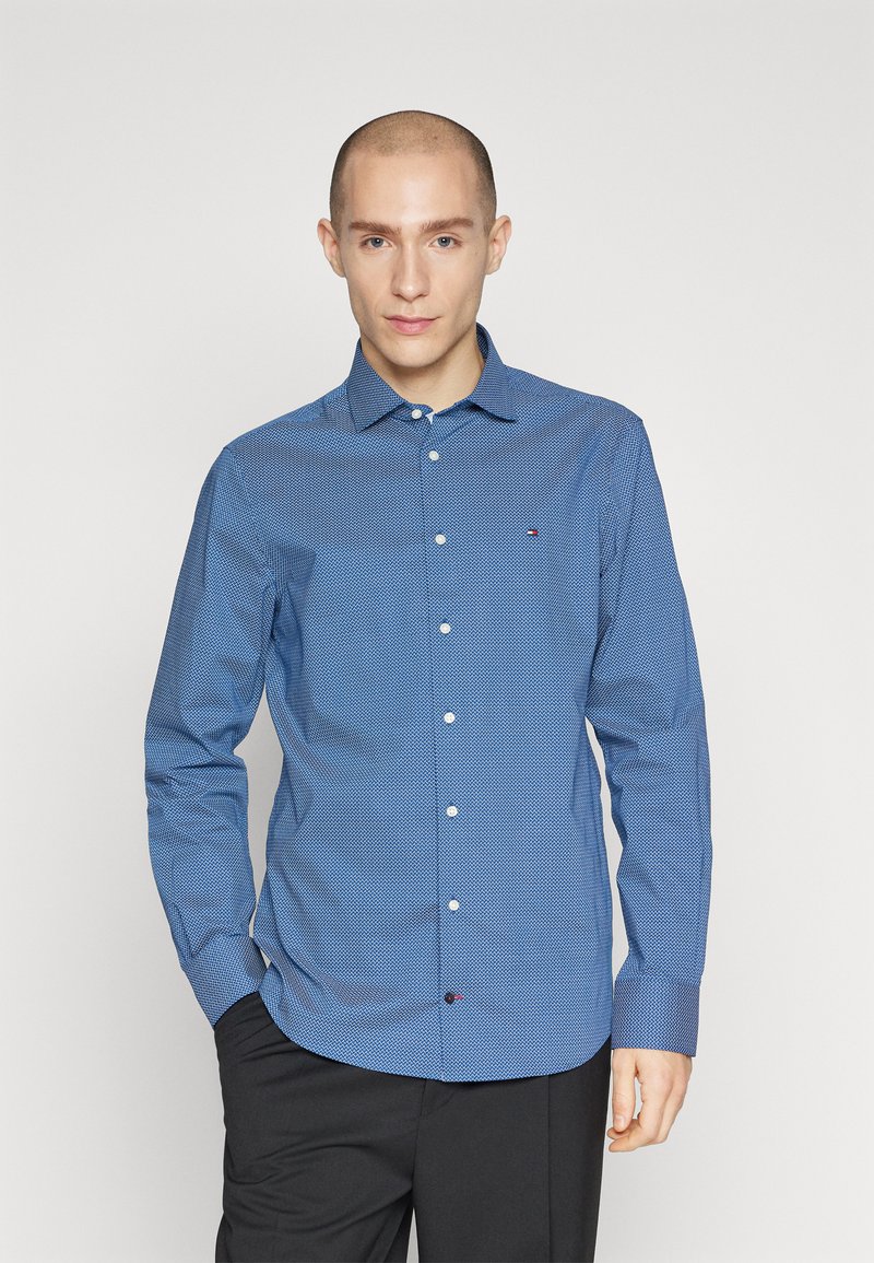 Tommy Hilfiger MICRO PRINT SHIRT - Chemise classique - anchor blue/optic white/bleu - ZALANDO.FR