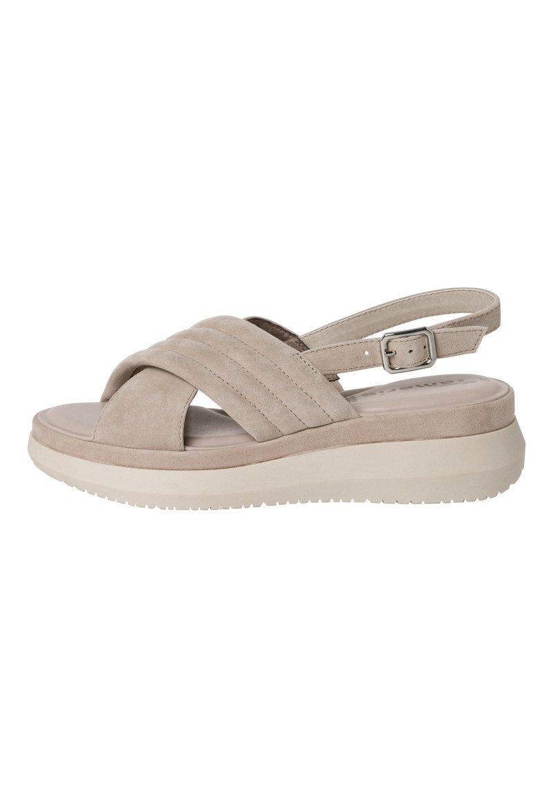 Tamaris Platform sandals - taupe/beige - Zalando.ie