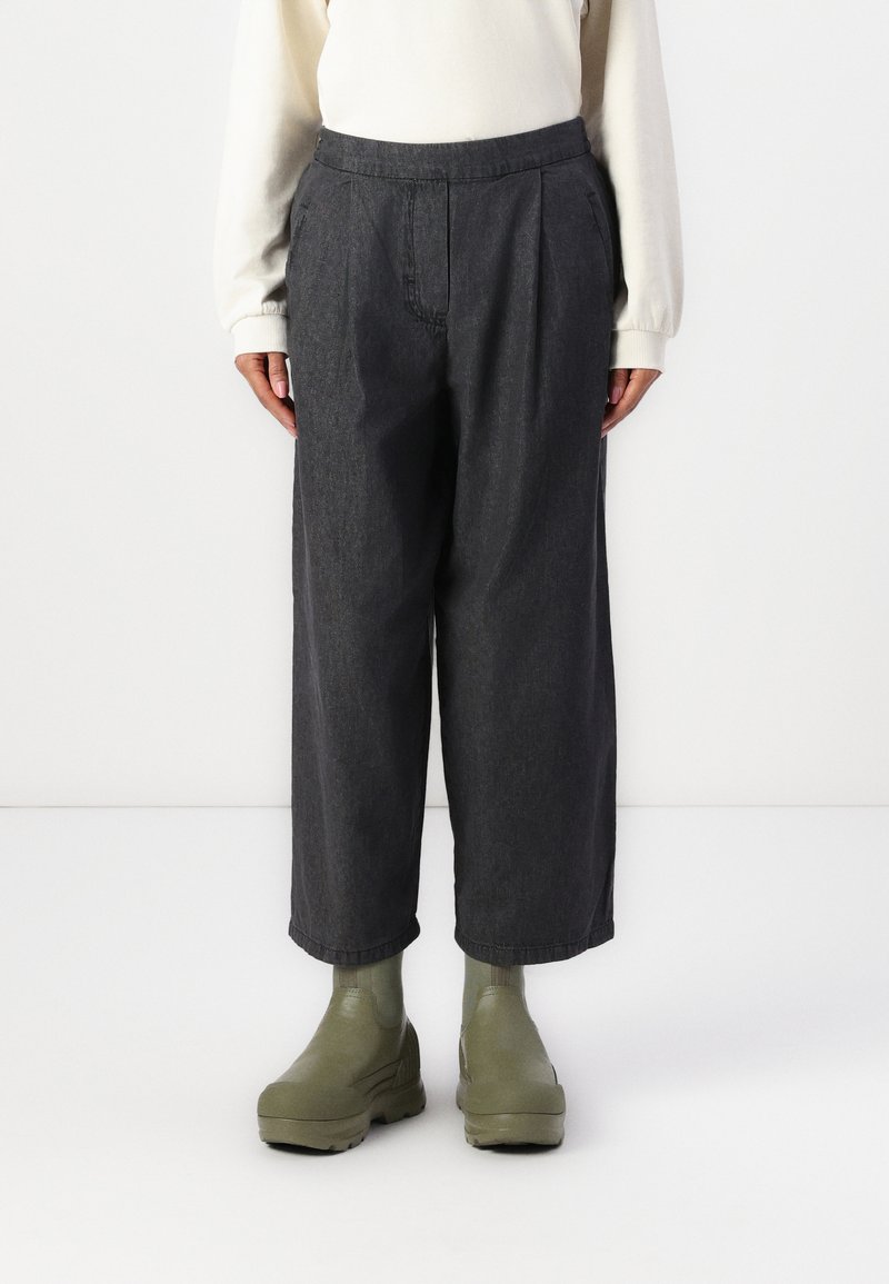 ICHI ARCHER - Pantaloni - washed black/nero denim - Zalando.it