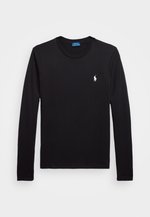 Polo Ralph Lauren LONG-SLEEVE JERSEY CREWNECK T-SHIRT - Langarmshirt - black/schwarz - Zalando.de
