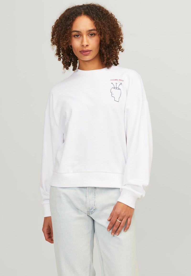 JJXX JXENYA LS CREW - Mikina - bright white/špinavě bílá - Zalando.cz
