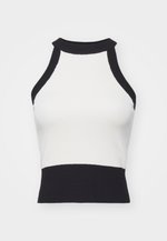 Gina Tricot CONTRAST TANK - Top - white/black/mehrfarbig - Zalando.de