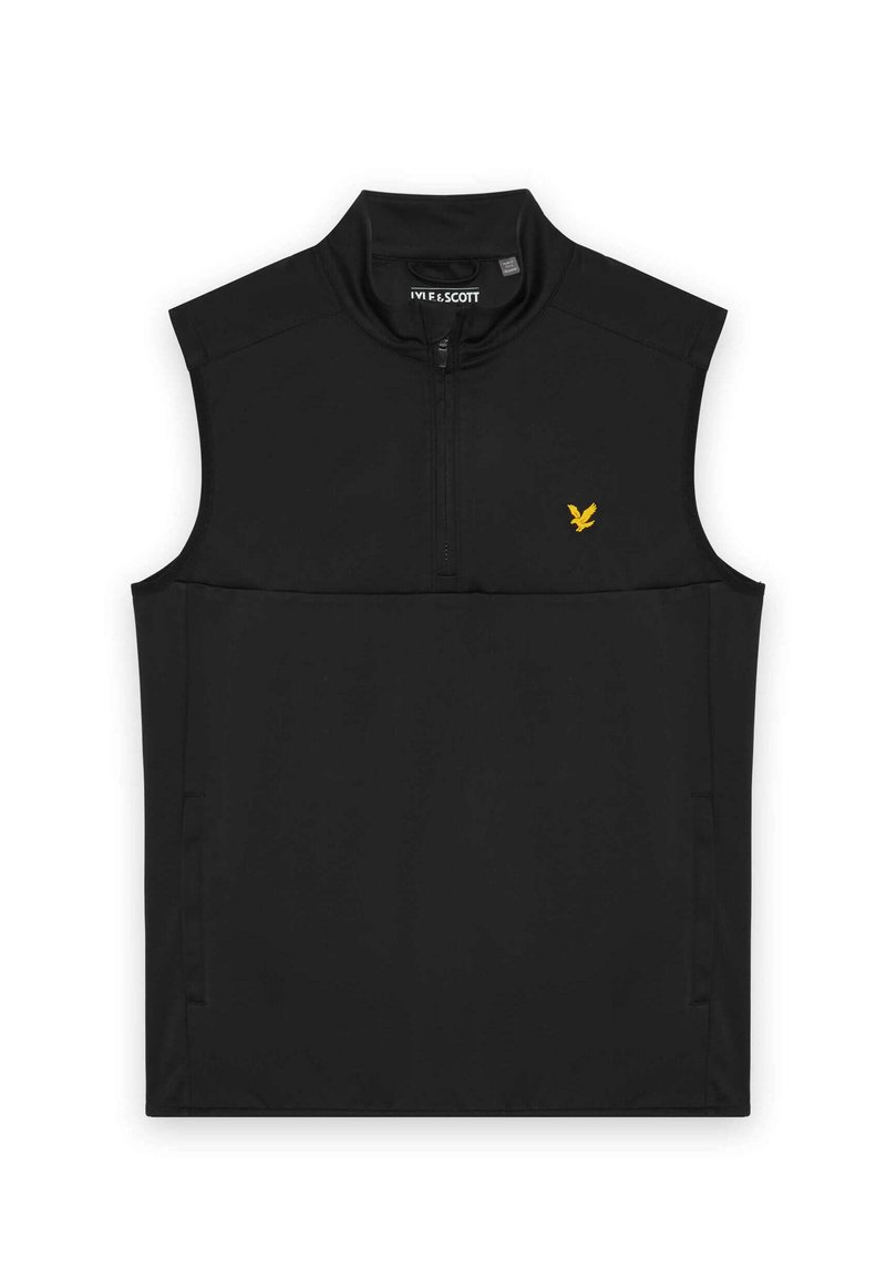 Lyle & Scott HALF ZIP WINDJAMMER - Waistcoat - z jet black/black - Zalando