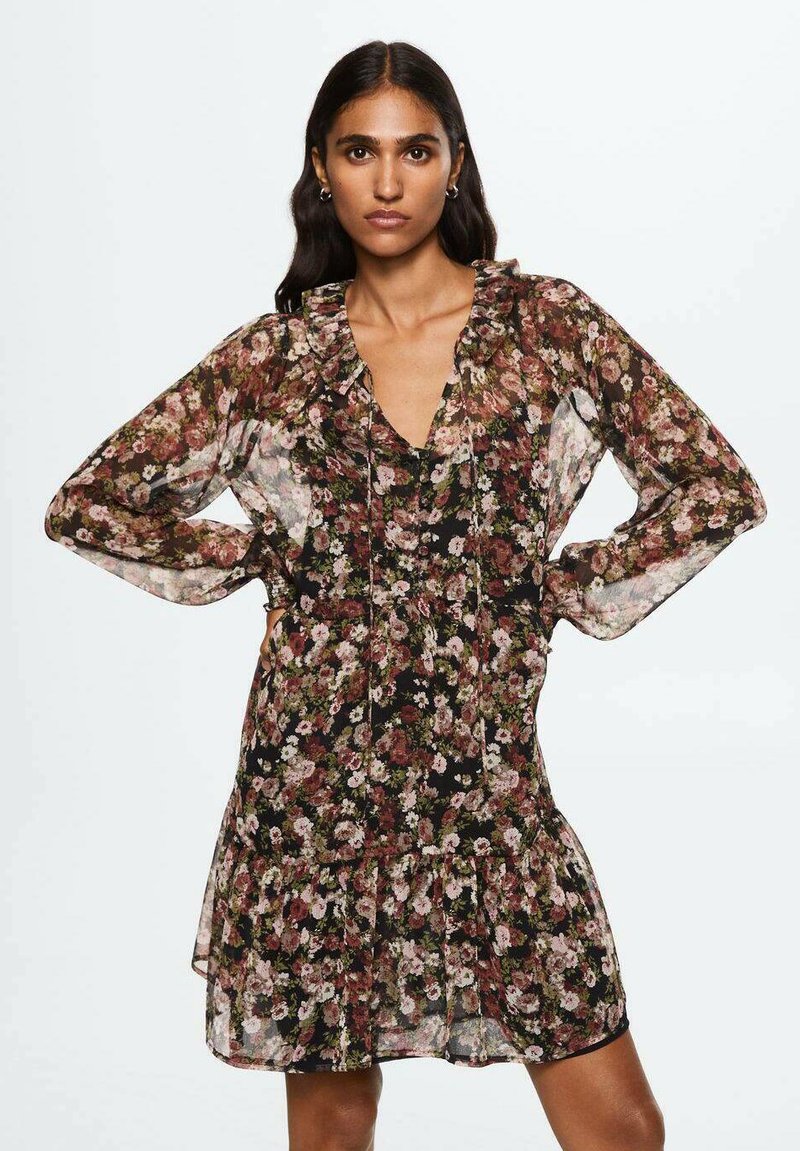 Mango ROSES - Day dress - sort/black - Zalando.ie