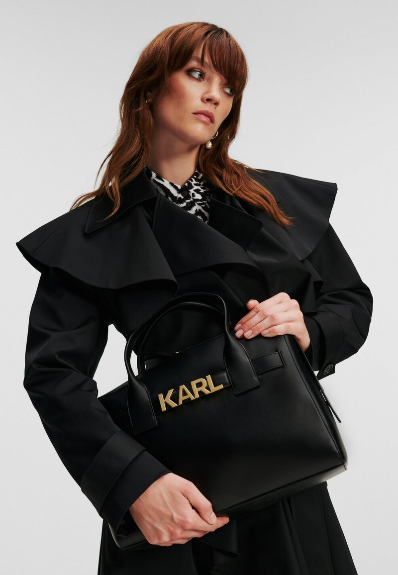 KARL LAGERFELD K/LETTERS MEDIUM - Käekott - black/must - Zalando.ee