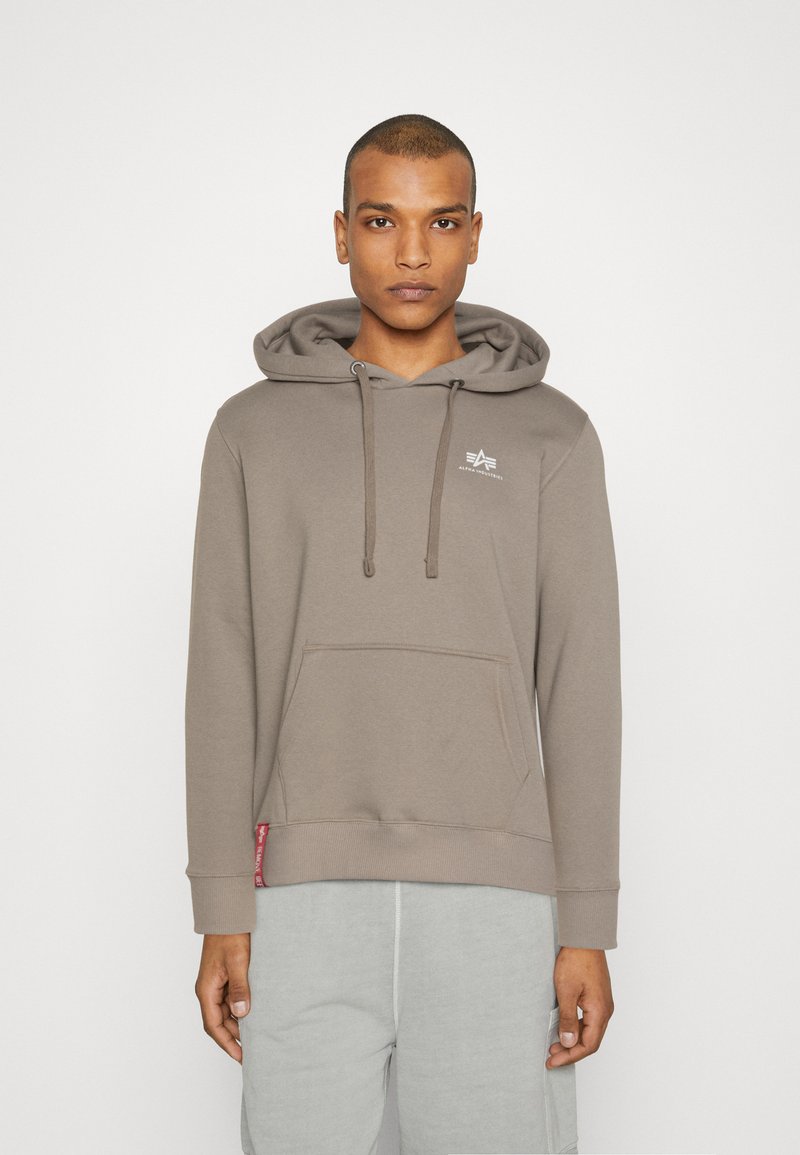 Alpha Industries BASIC HOODY SMALL LOGO - Hoodie - vintage sand/sand ...