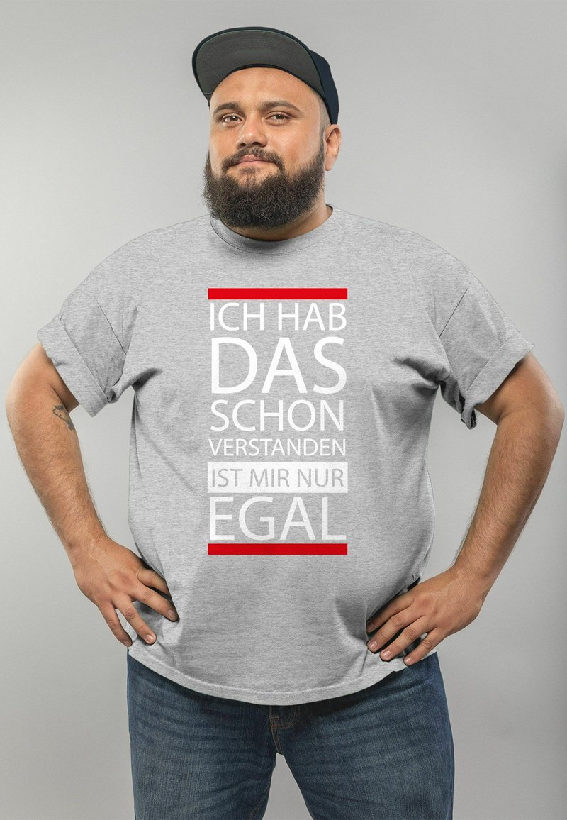 MoonWorks ICH HAB DAS SCHON VERSTANDEN IST MIR NUR EGAL - T-Shirt print - grau weiß/hellgrau ...