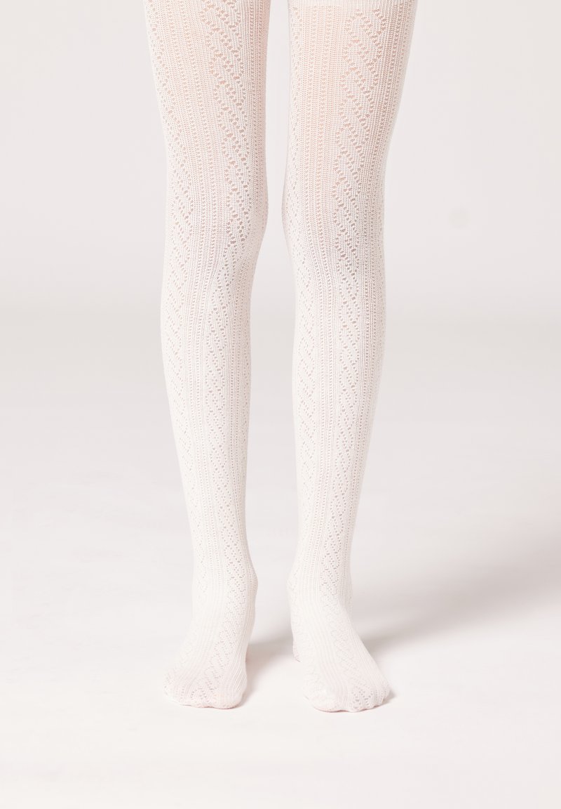 Calzedonia Collants - ivory eco openwork/blanc - ZALANDO.CH