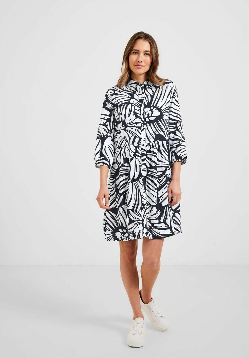 Cecil MIT BLUMENPRINT - Shirt dress - blau/dark blue - Zalando