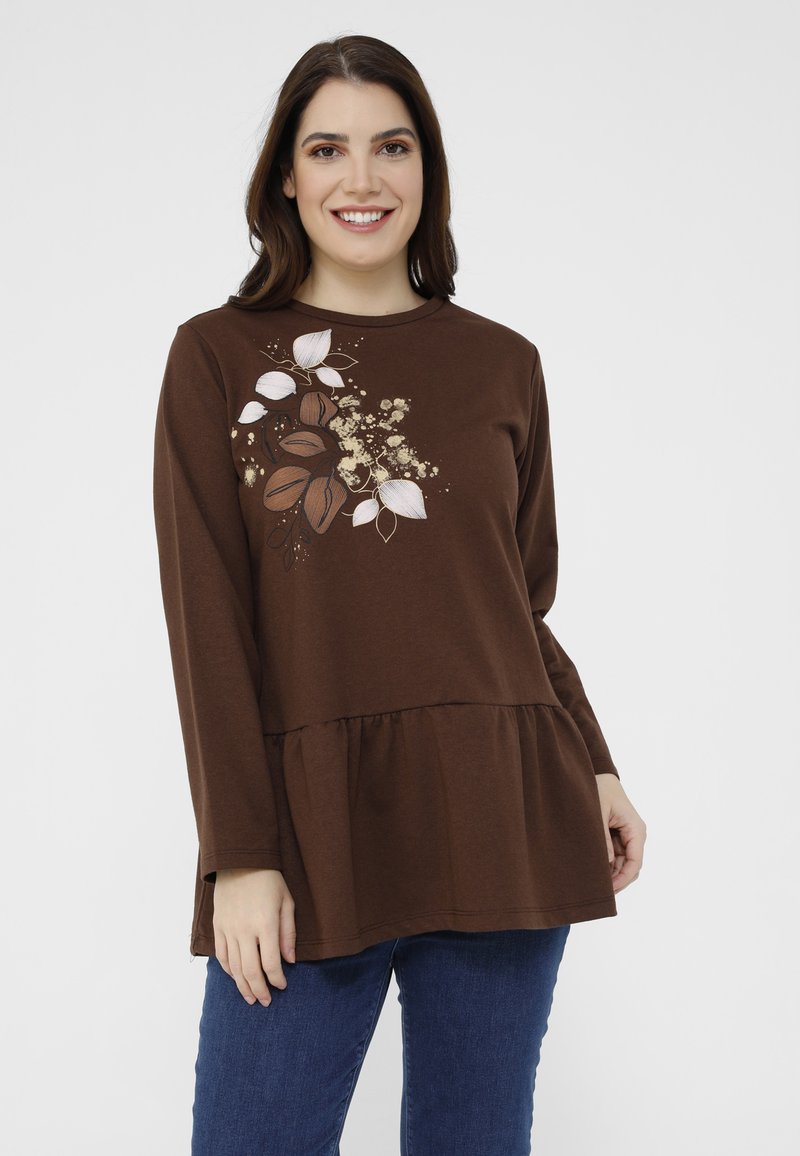 Modanisa PRINTED - CREW NECK - PLUS SIZE - ALIA - Langærmet T-shirt ...