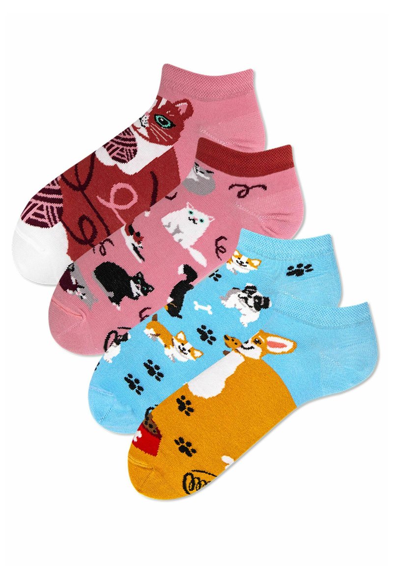 Many Mornings UNISEX 4 PACK - Socken - playful cat/playful dog/blau ...