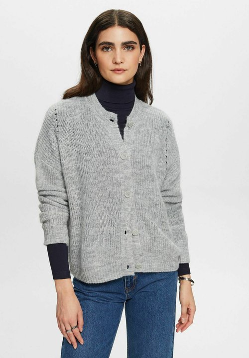 ICHI IHKAMARA CA6 - Neuletakki - grey melange/harmaa - Zalando.fi