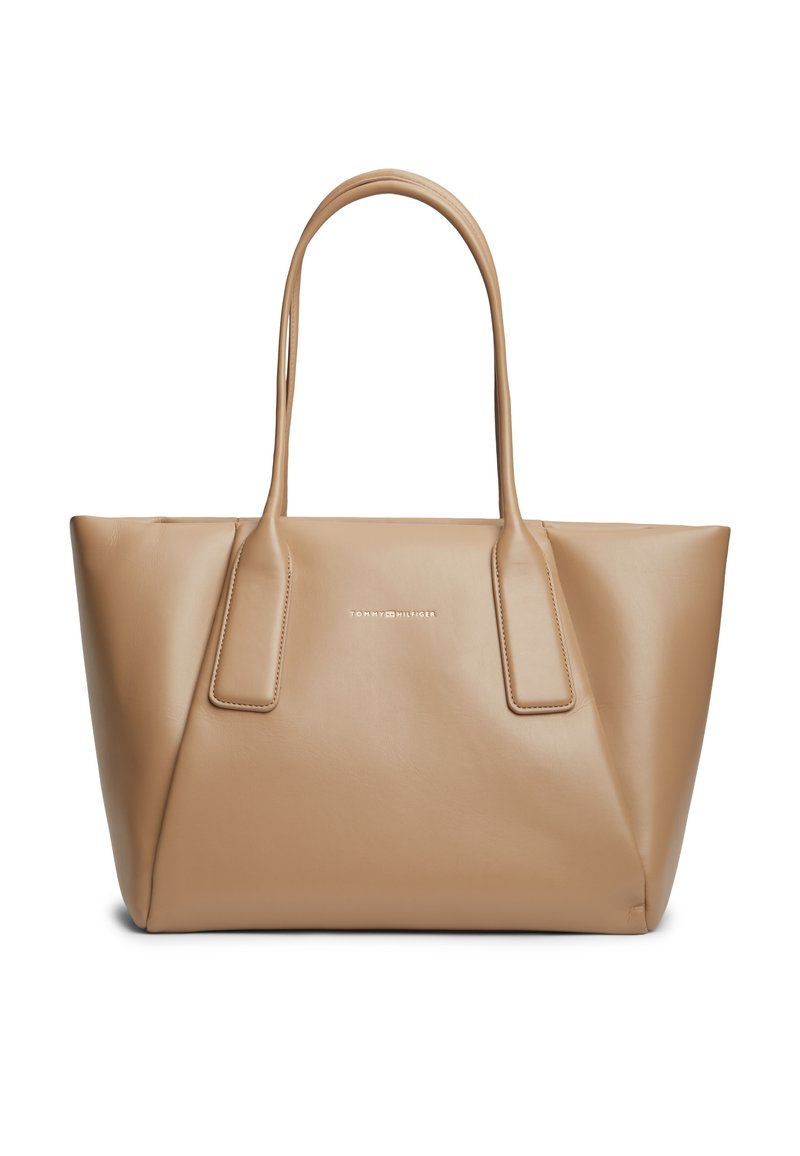 Tommy Hilfiger ESSENTIAL METALLIC LOGO TOTE BAG - Shopper - safari ...
