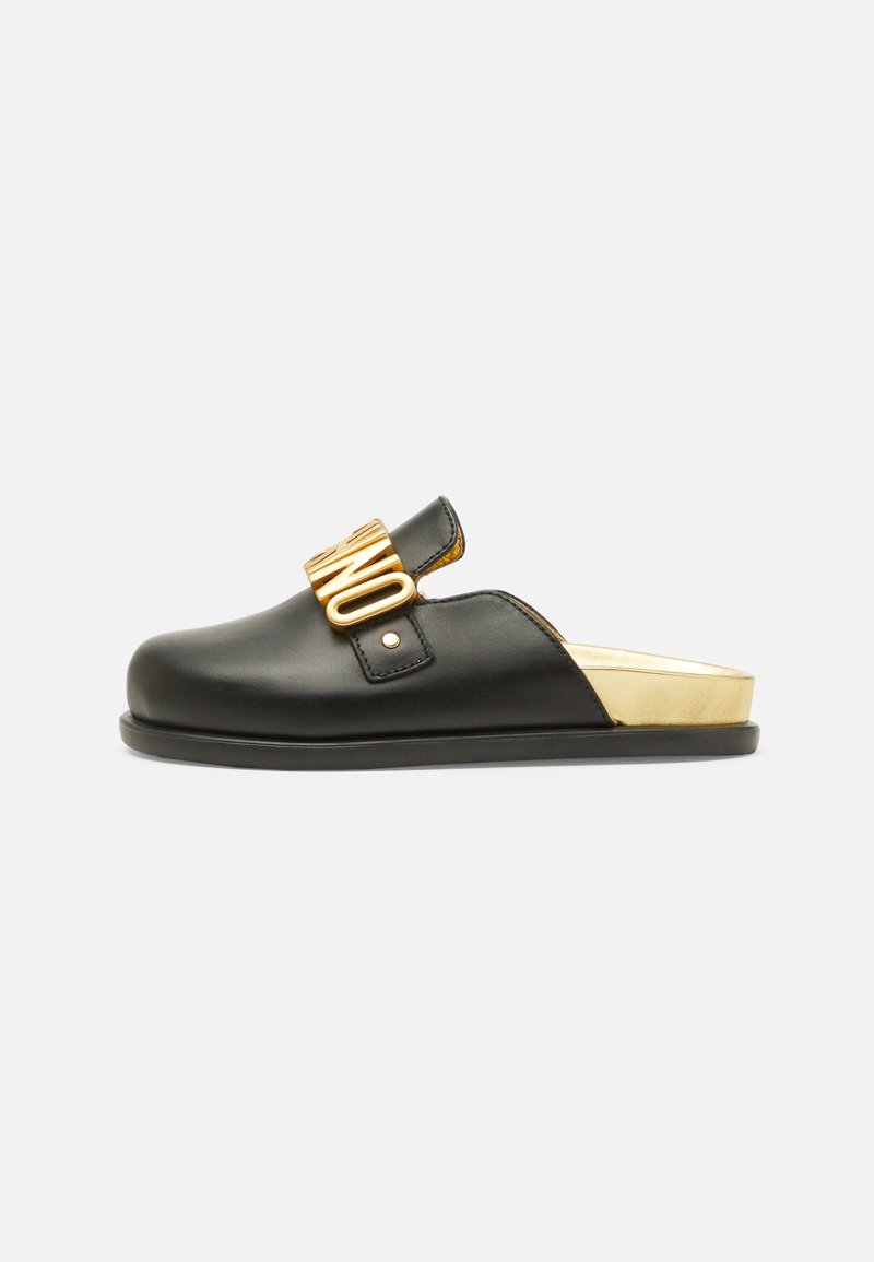 MOSCHINO Clogs - black/gold/schwarz - Zalando.de