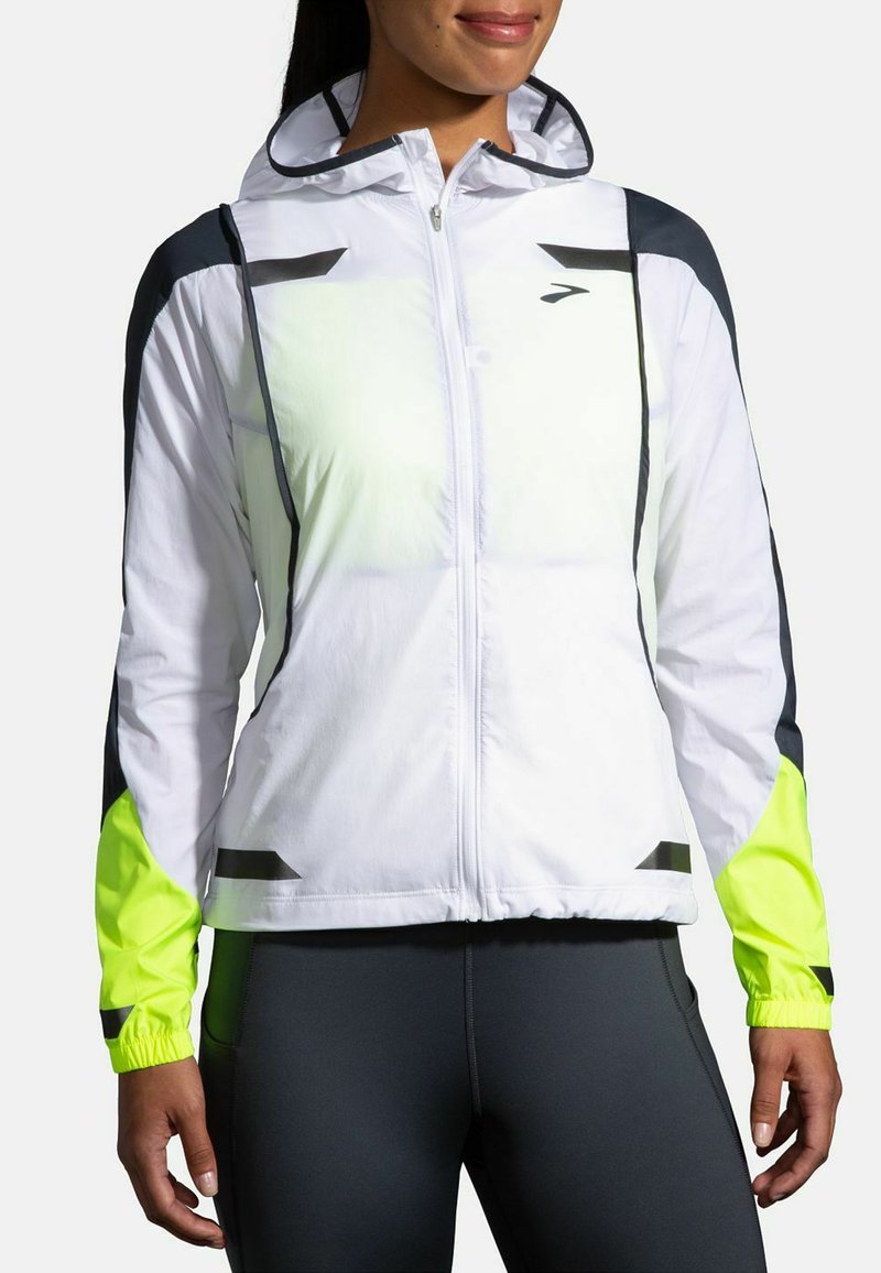 Brooks RUN VISIBLE CONVERTIBLE - Kurtka sportowa - white asphalt ...