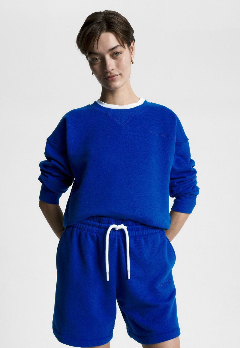 Tommy Hilfiger LOGO EMBROIDERY TERRY - Bluza - ultra blue/granatowy ...