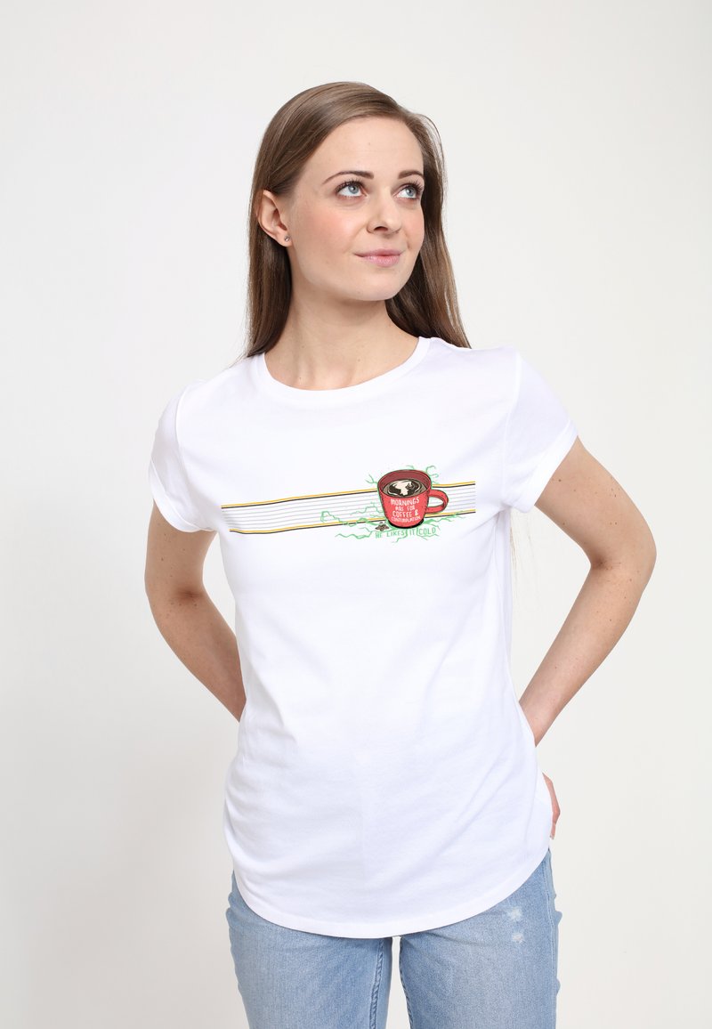 Henry Tiger STRANGER THINGS MORNINGS MUG - Triko s potiskem - white ...