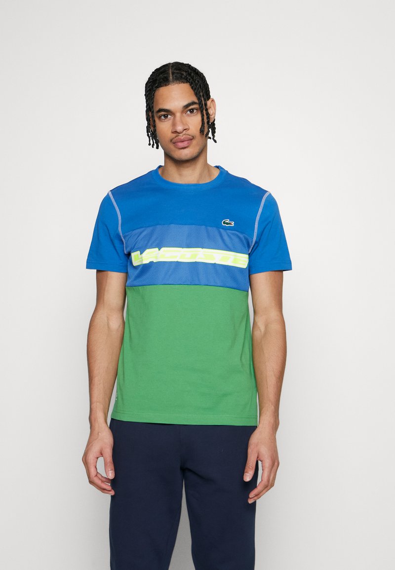 Lacoste Sport Sport T Shirt Kingdom Tarragon White Electric Yellow