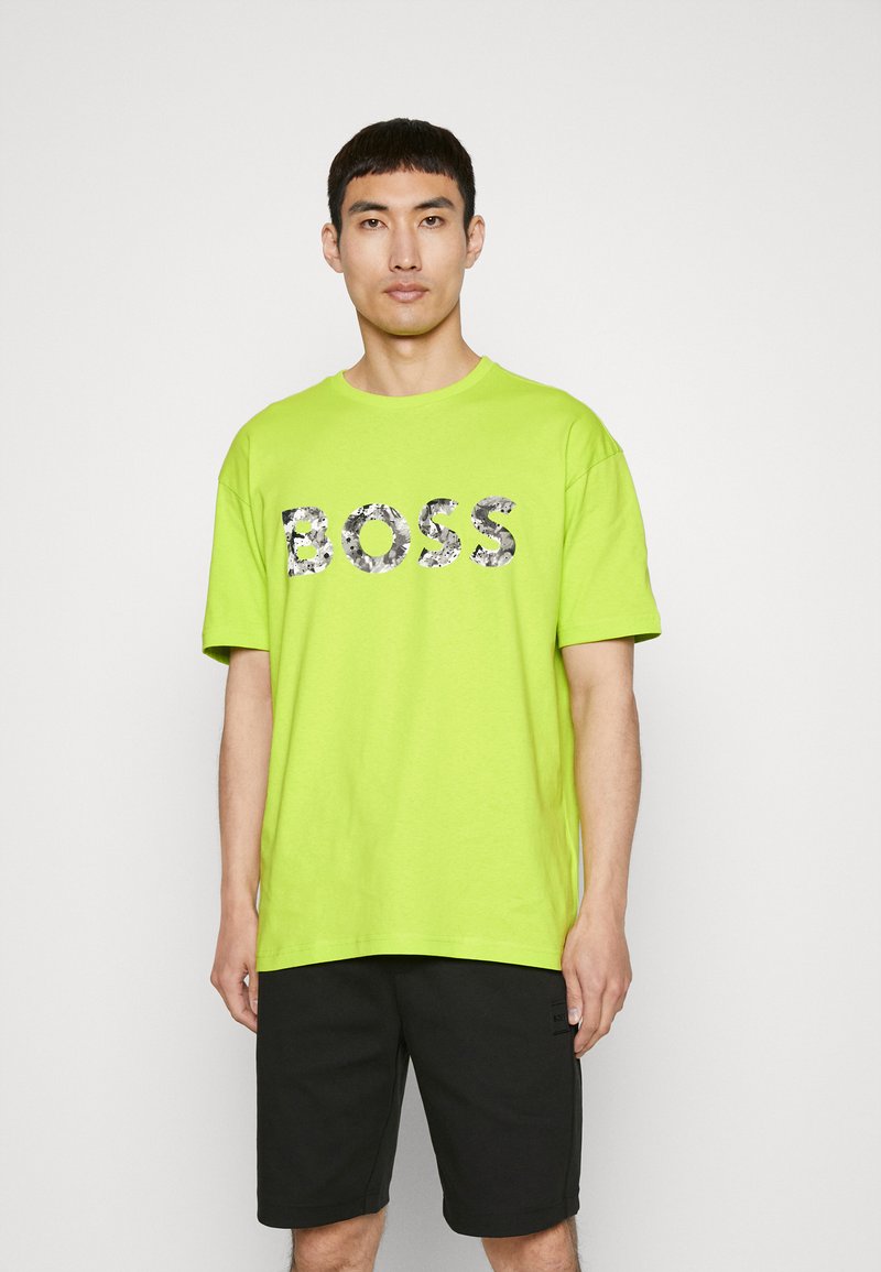 BOSS TEE LOTUS - T-shirt con stampa - bright green/verde - Zalando.it
