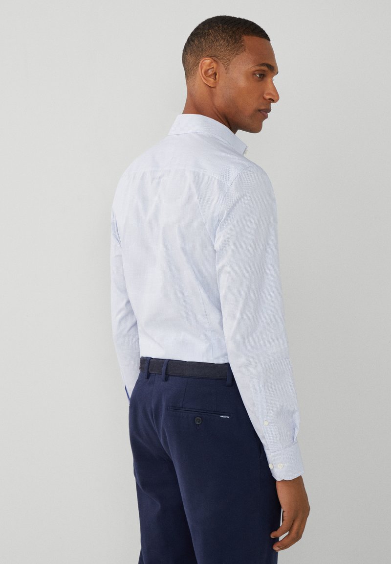 Hackett London GRID CHECK - Formal shirt - white blue/white - Zalando