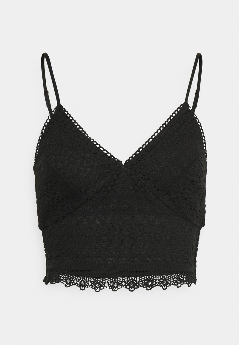 Vero Moda Tall VMHONEY LACE CROPPED - Top - black/schwarz - Zalando.ch
