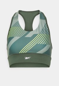 Reebok RUNNING BRA AOP - Sport-BH mit starker Stützkraft - chalk green ...