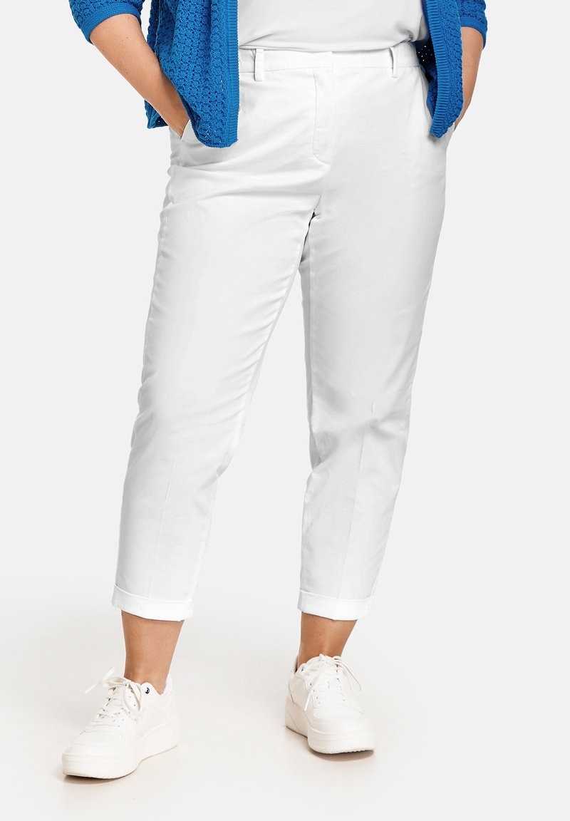 Samoon KOMBI MIT STRETCHKOMFORT GRETA - Stoffhose - white/weiß - Zalando.de