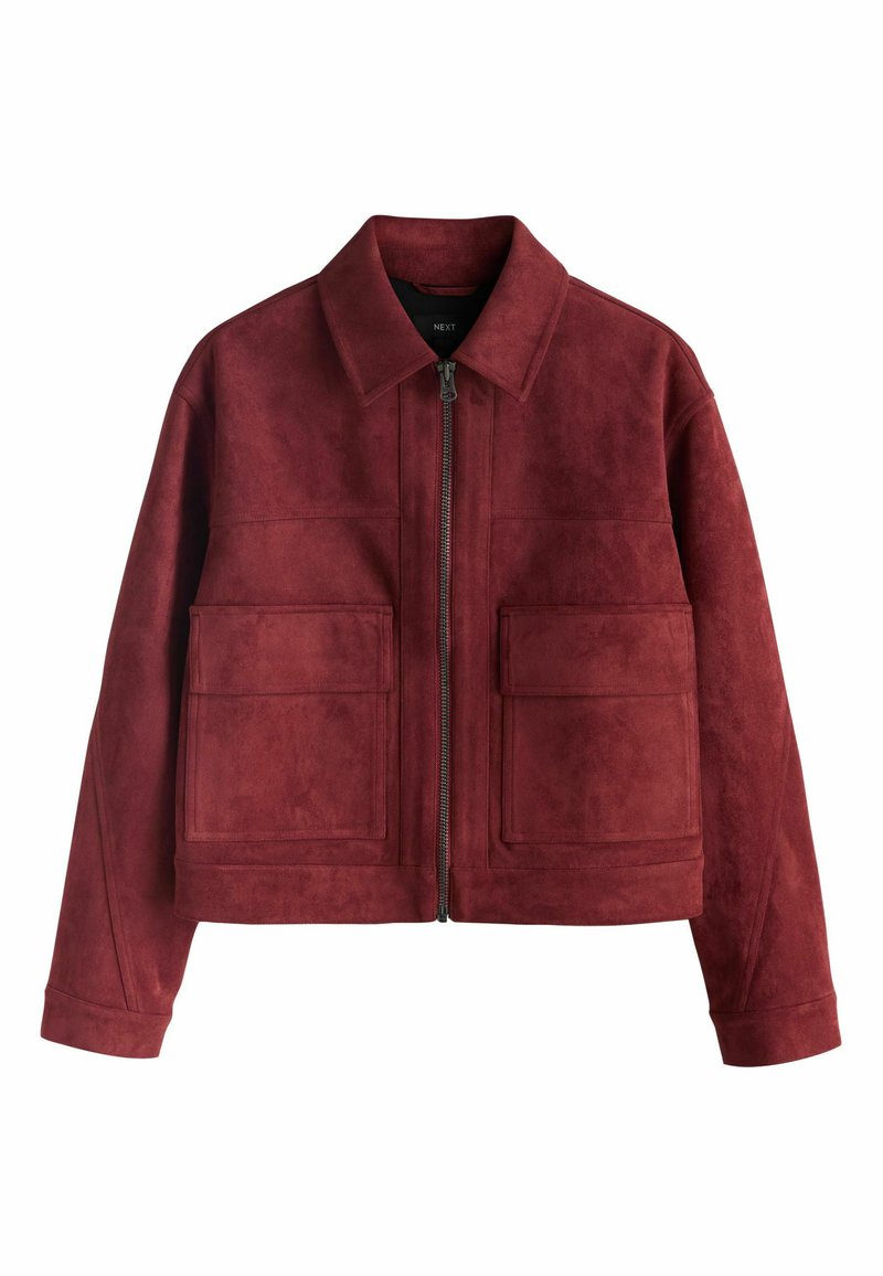 Next REGULAR FIT ZIP THROUGH - Kunstlederjacke - rust brown/rot - Zalando