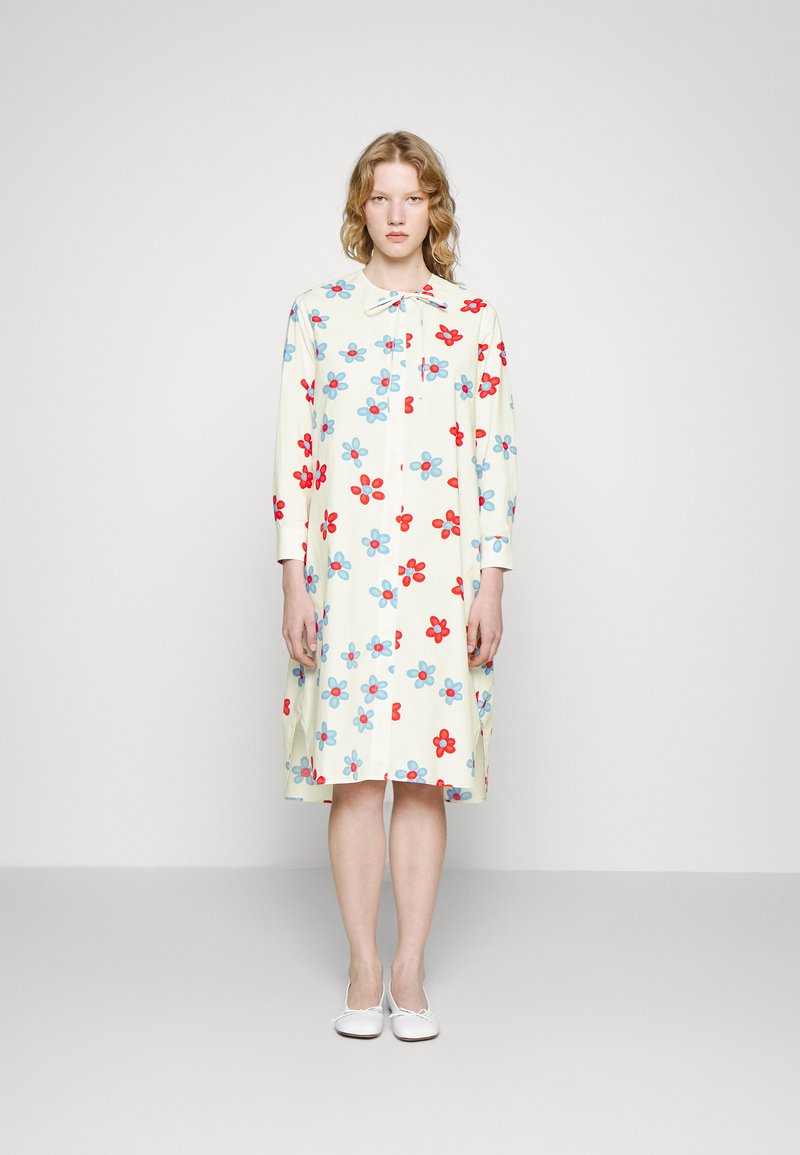 Marimekko KRIHKE DEMETER DRESS - Day dress - off-white/red/blue/off ...