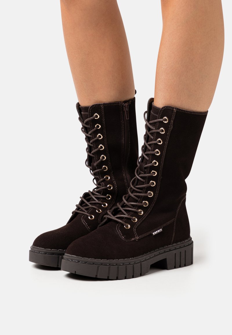 Esprit Lace-up boots - dark brown - Zalando.ie