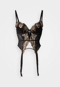 Ann Summers CAGED LILIES PADDED BASQUE - Korsage - black/schwarz - Zalando