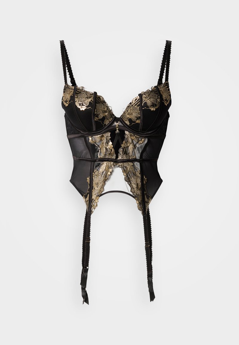 Ann Summers CAGED LILIES PADDED BASQUE - Corset - black/noir - ZALANDO.FR