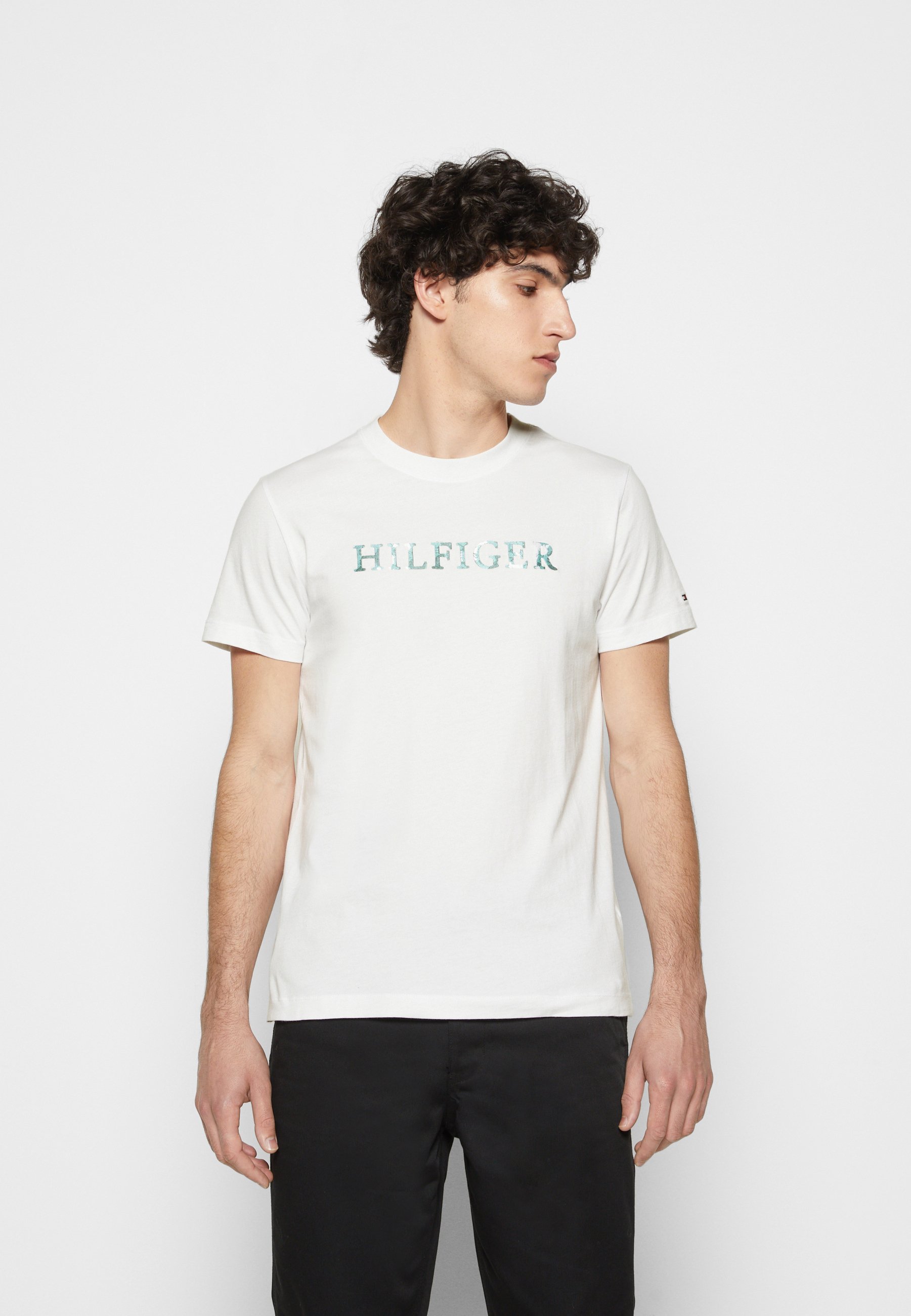 Tommy Hilfiger FLORAL EMBROIDERY TEE T Shirt print weiB Zalando