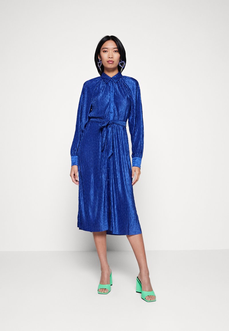 YAS YASOMIRA LS MIDI DRESS - Shirt dress - solidate blue/blue - Zalando ...
