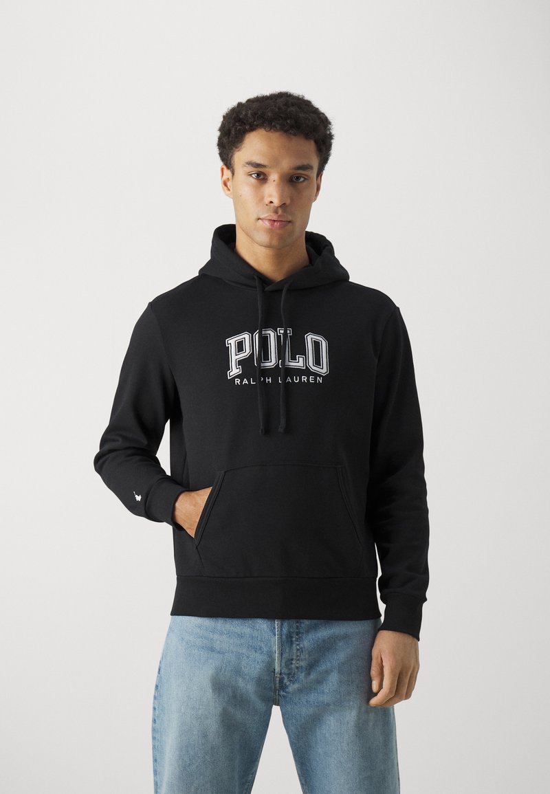 Polo Ralph Lauren LONG SLEEVE - Jersey con capucha - polo black/negro ...