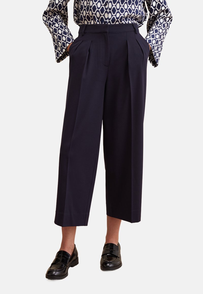 PIOMBO WIDE-LEG WITH DARTS - Trousers - night blue/dark blue - Zalando