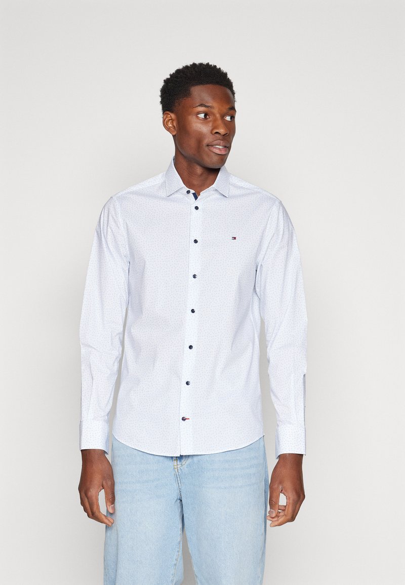 Tommy Hilfiger STRETCH - Chemise - white/classic blue/bleu - ZALANDO.FR