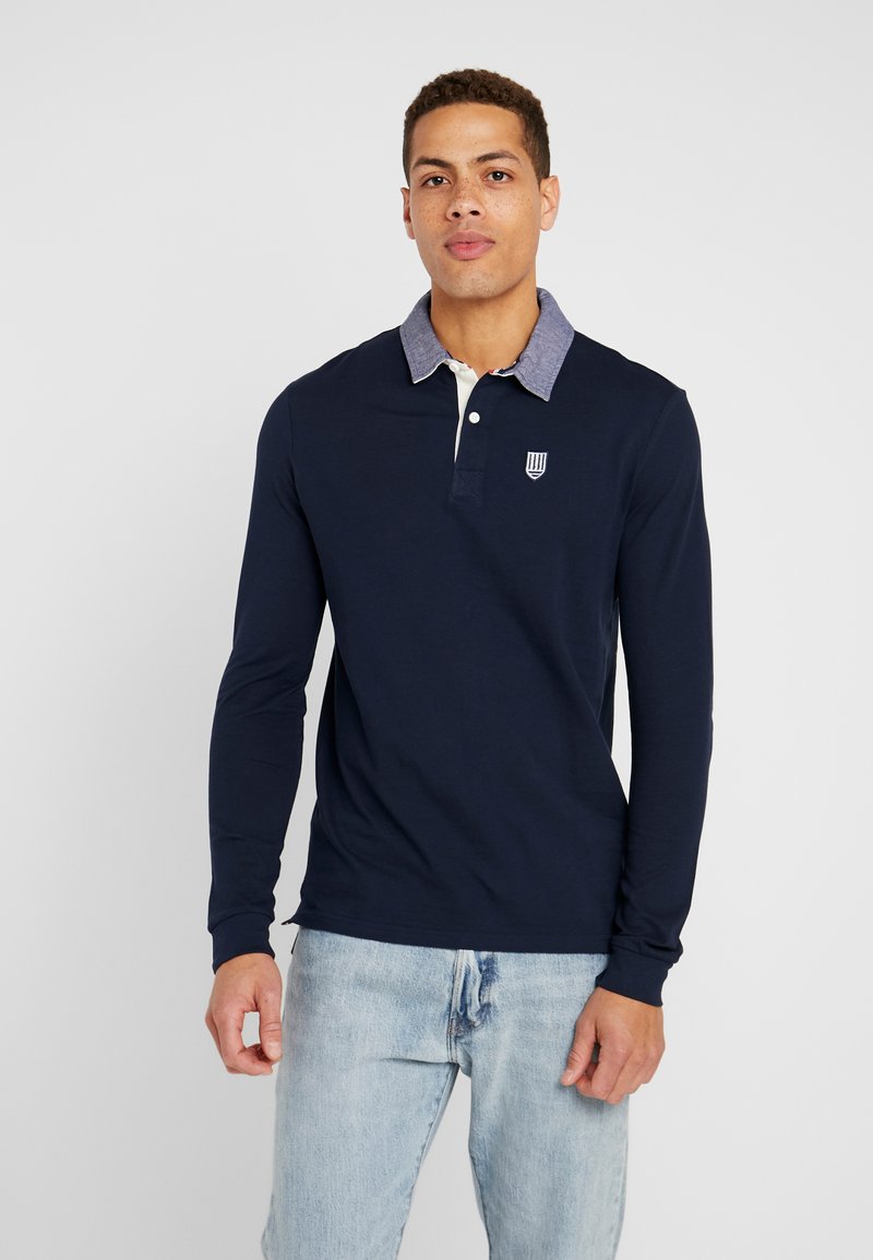 Pier One COLLAR RUGBY - Polo - dark blue/bleu marine - ZALANDO.FR