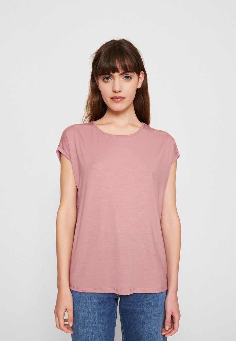 Vero Moda VMAVA PLAIN - T-shirt basic - nostalgia rose/rosa - Zalando.it