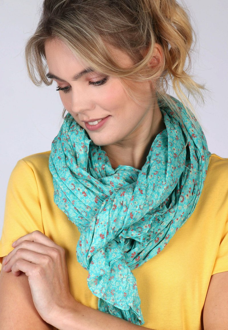 Sorgenfri Sylt TUCH FLOWY - Scarf - hawaii/turquoise - Zalando