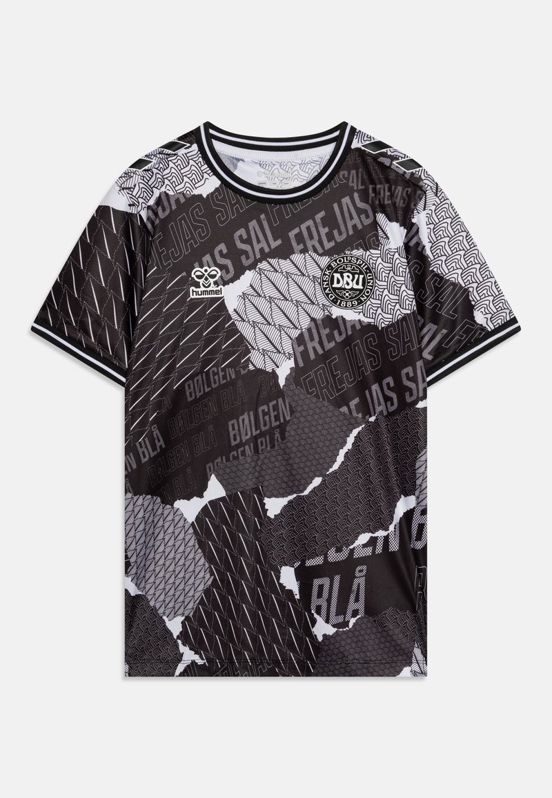Hummel DENMARK DBU 24 PREGAME KIDS UNISEX - Sports T-shirt - black ...