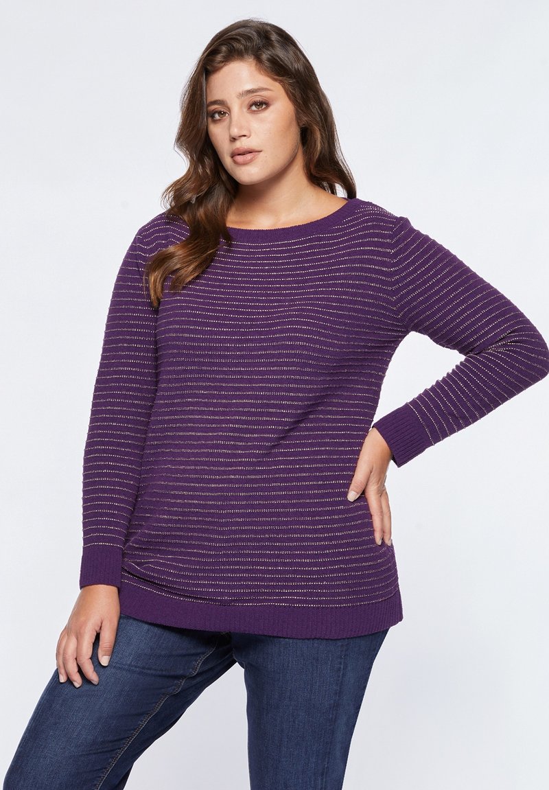Fiorella Rubino WITH STRIPES - Strickpullover - viola/lila - Zalando.at