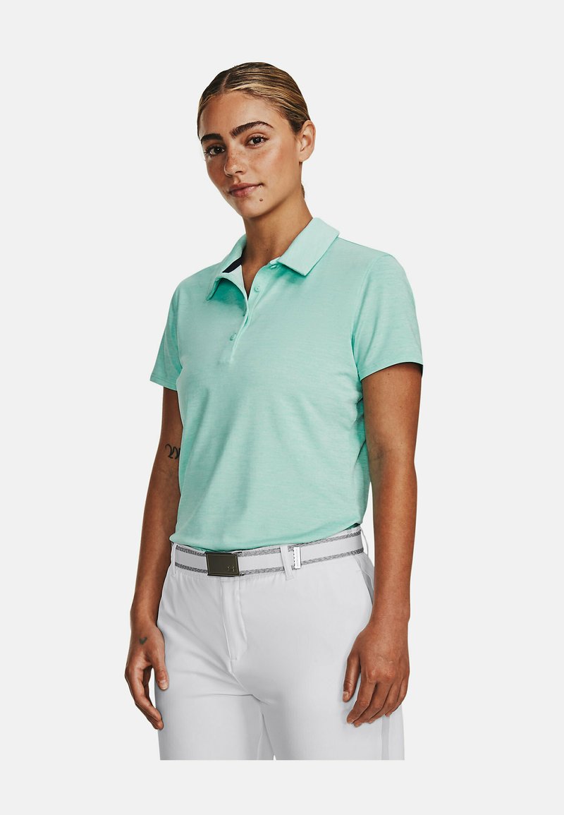 Under Armour SHORT-SLEEVE - Polo shirt - neo turquoise (361)/turquoise ...
