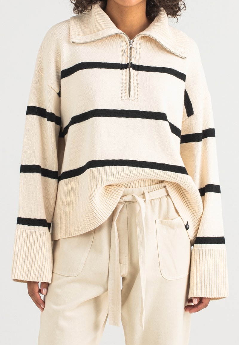 Butcher of Blue YVE ZIP - Jumper - chalk/beige - Zalando.ie