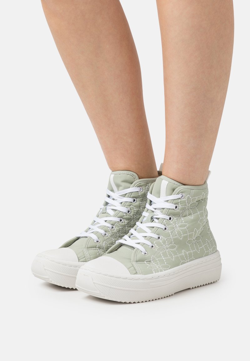 Anna Field High-top trainers - light green/light green - Zalando.ie