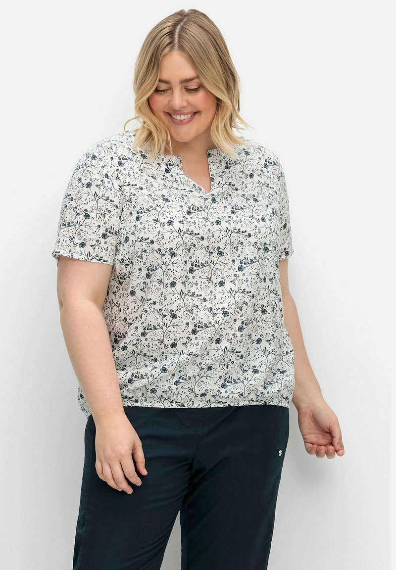 Sheego Blouse - offwhite gemustert/écru - ZALANDO.BE