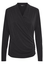 Soaked in Luxury COLUMBINE WRAP - Langarmshirt - black/schwarz - Zalando.at